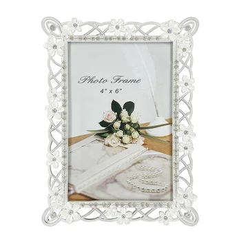 4x6 Bulk Silver Enamel Metal Photo Frame Zinc Alloy For Wedding Picture ...