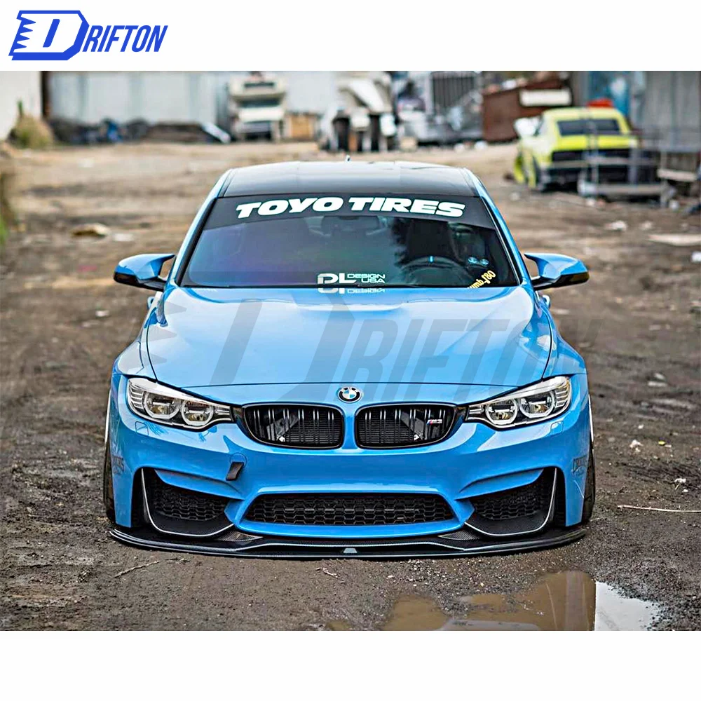 PSM Style Front Lip With Under Lip for BMW M3 M4 F80 F82 F83 Dry Carbon ...