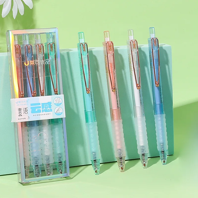 New Simple Jumping Gel Pen Creative Metal Pen Clip Black Carbon Pen ...