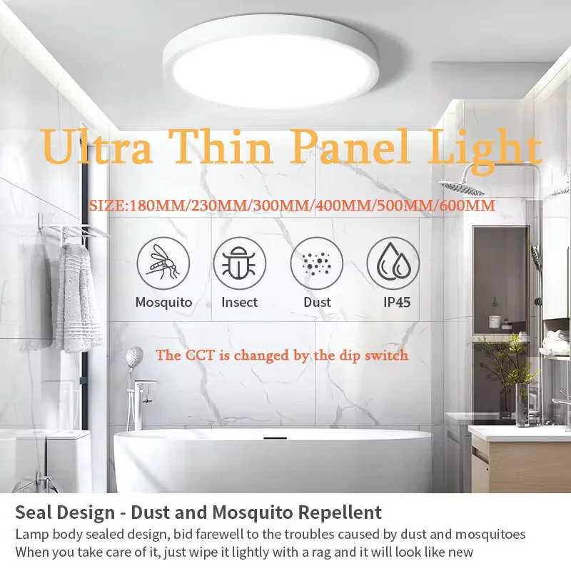 IP45 3000k 4000k 6500k Modern ultra Thin Led Ceiling Panel Light ...
