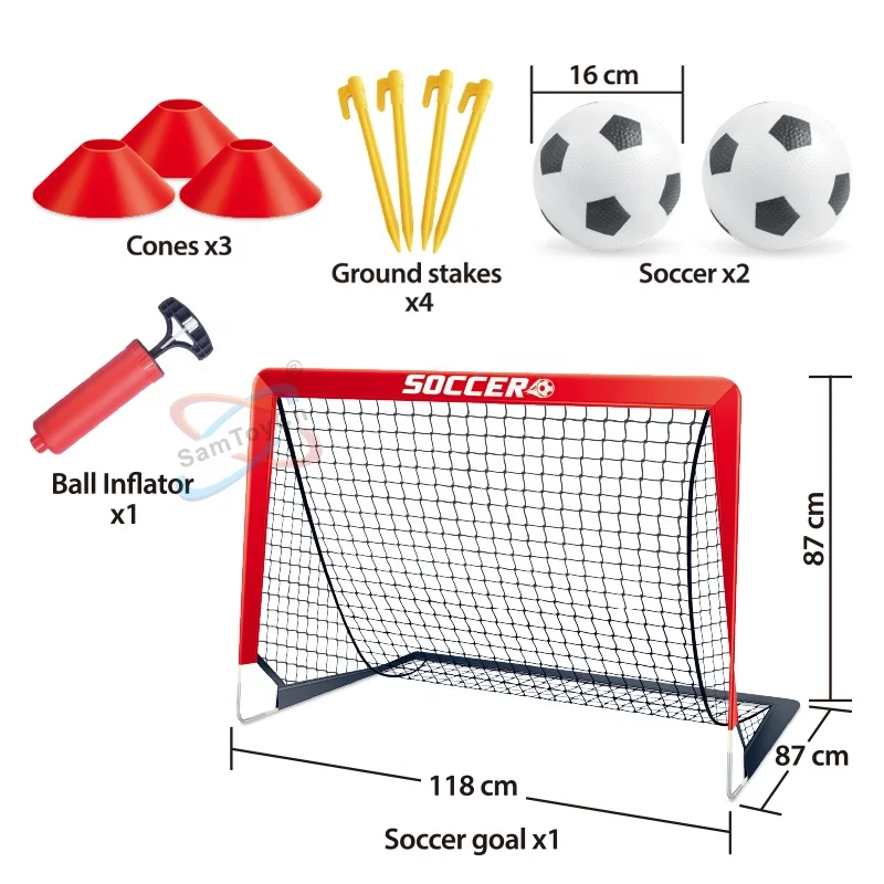 Samtoy Outdoor Kids Sports Toy Shooting Game Red Single Door Football ...