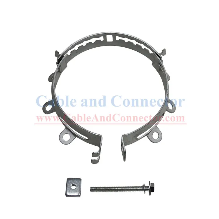 Transmission Line Fitting Stainless Steel Pole Clamp 6 Holes 200mm ...