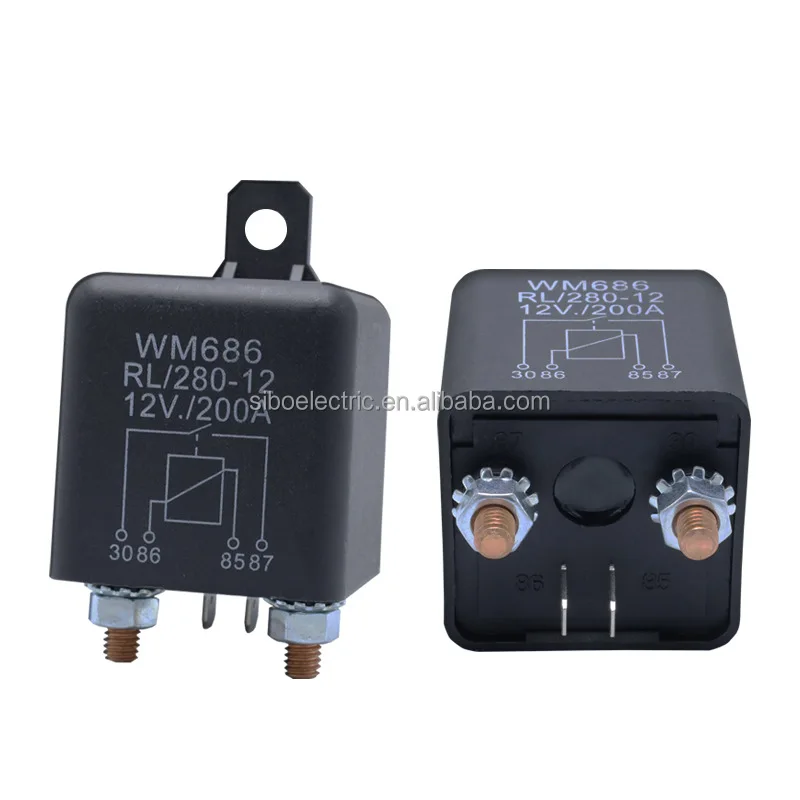 High Current 4 Pin Car Relay WM686 Dual Battery Isolated 24V 200A Car ...