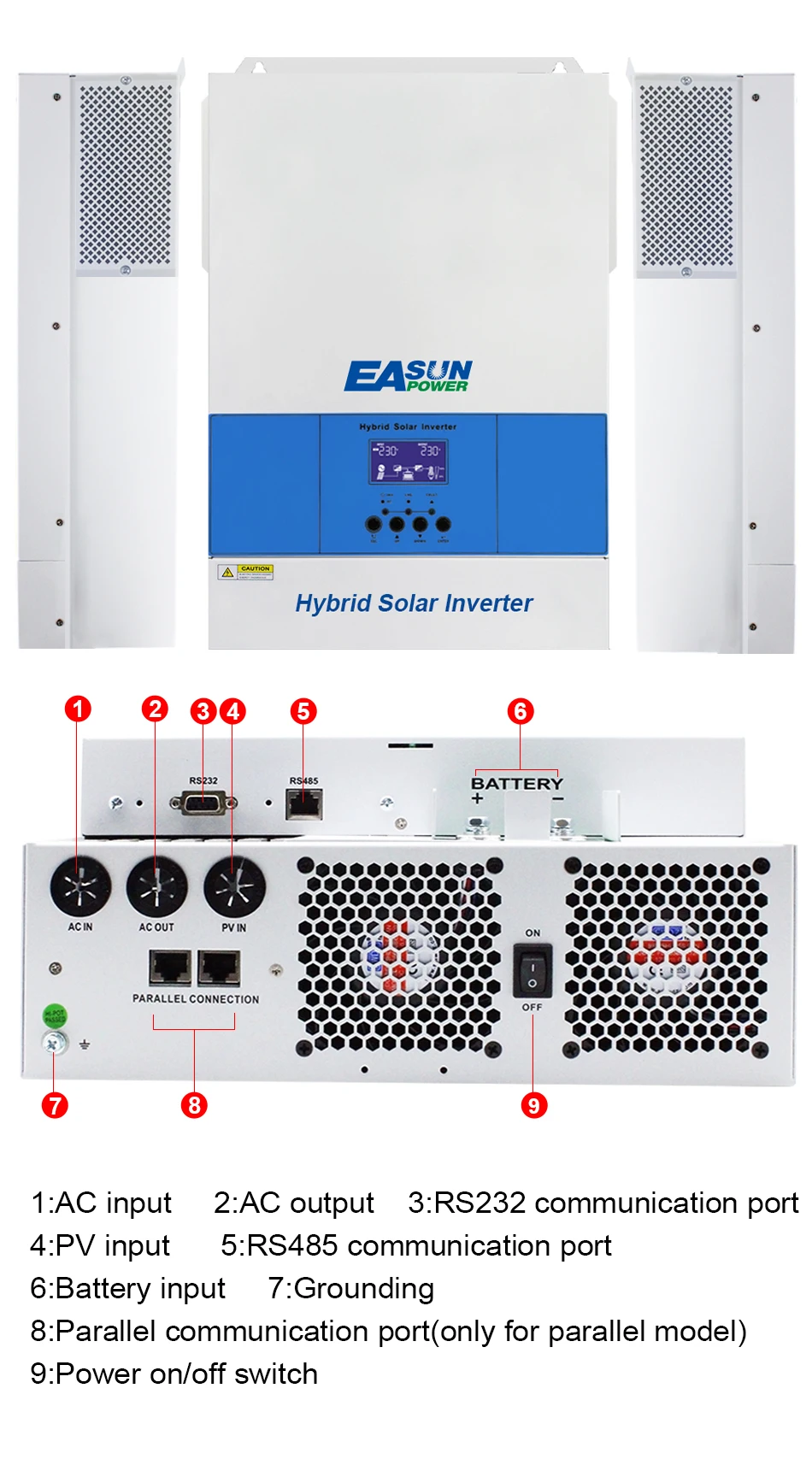 Easun Power 6.2KW Hybrid Solar Inverter for off-Grid Systems