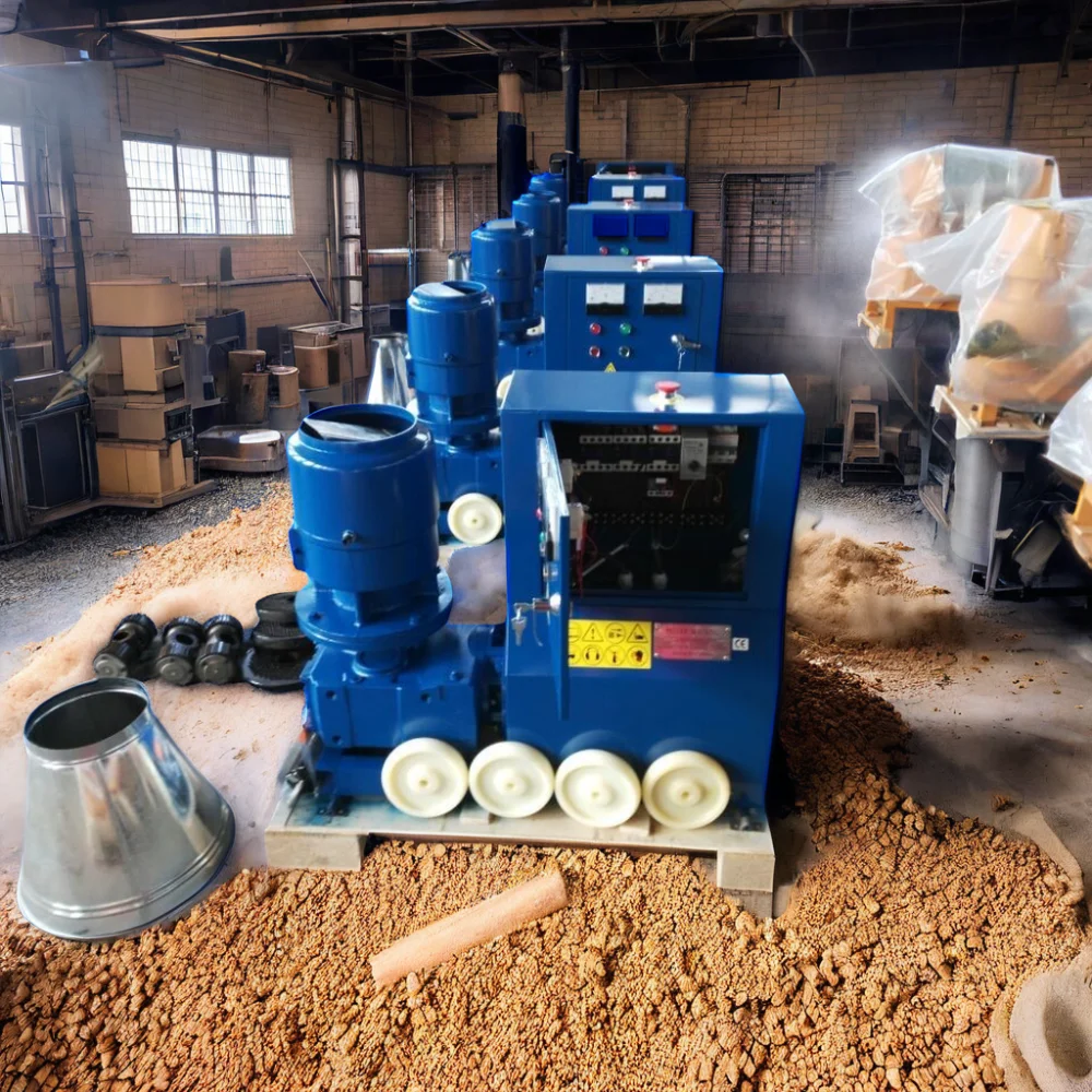 2024R 100-500kg/h Automatic Lubrication Wood Pellet Mill Machine