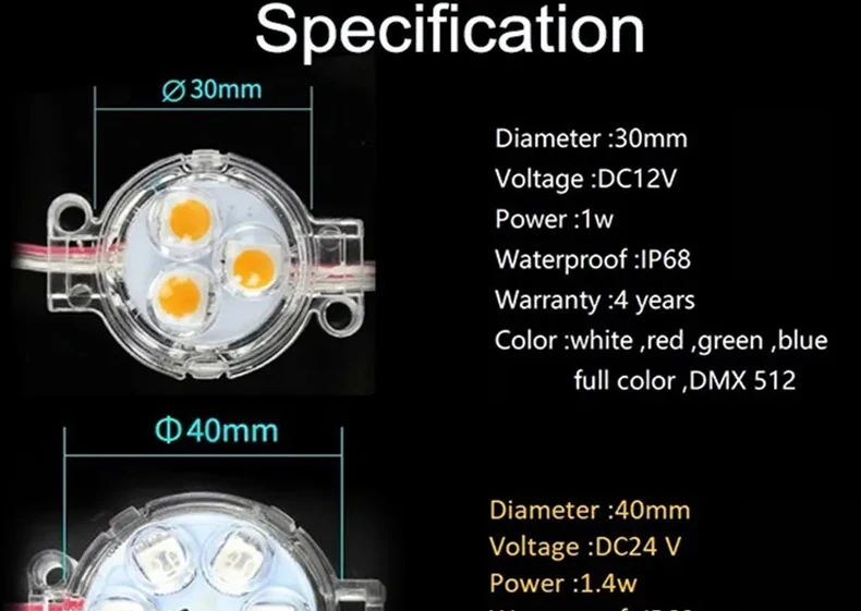 Ucs1903 Led Pixel Point Lights Rgb Chasing Color Waterproof Aluminum ...