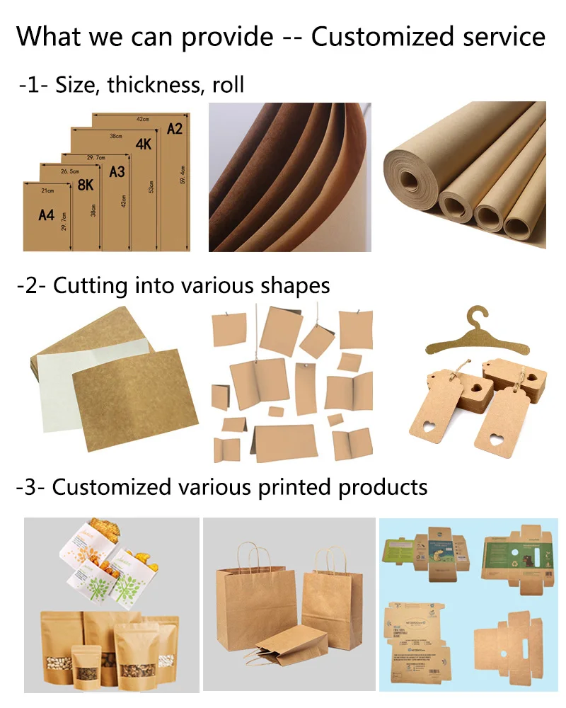 Wholesale Custom Kraft Paper Raw Rolling Wrapping Paper Recycled Brown ...