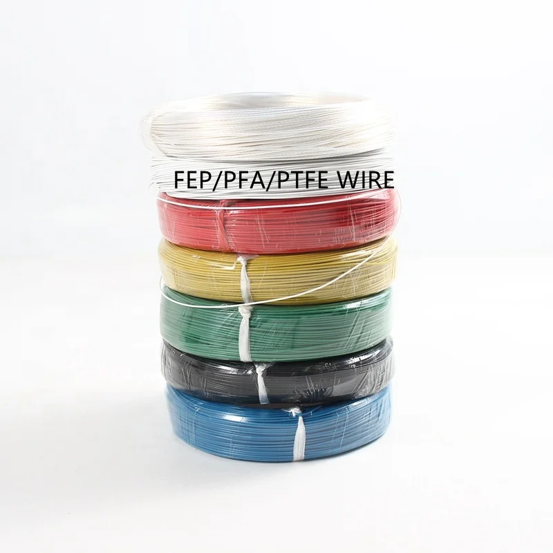 High Temperature Wire Ptfe Pfa Fep Insulation Cable Resistant Electronic Tinned Tin Silver ...