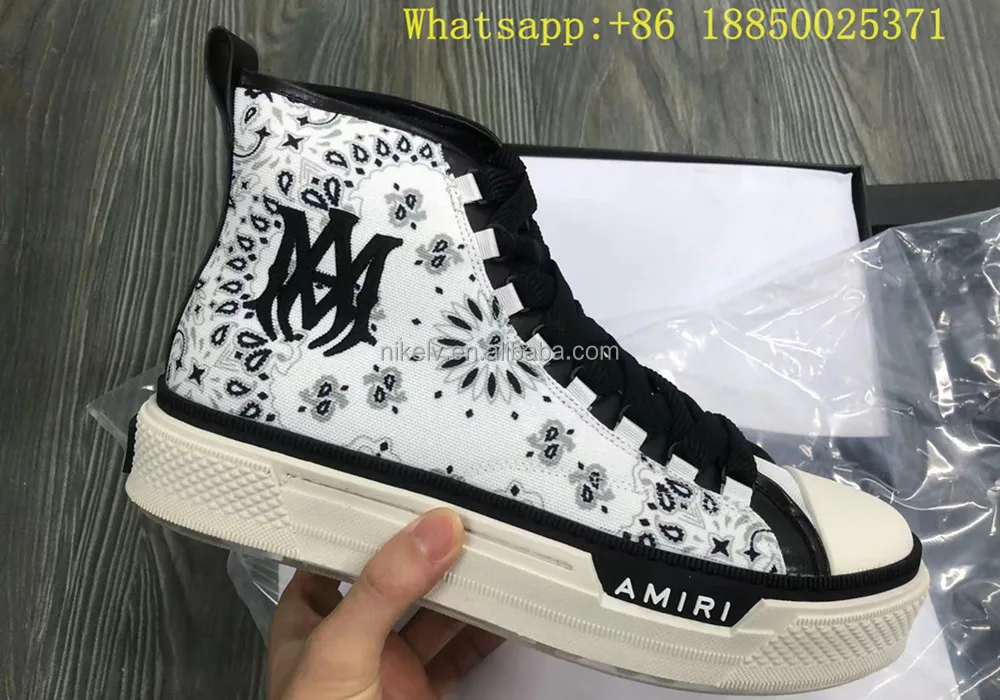 Luxury Brand Amiry Canvas Shoes Men's Fashion Design New Casual Shoes ...