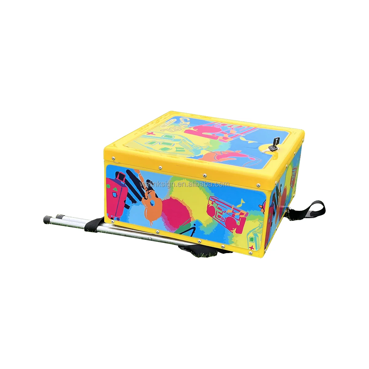Street Sale Cigarette Vendors Backpack Hawker Box - Yellow ABS Retail ...