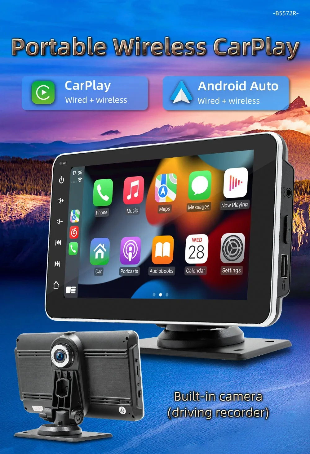 Universal 7 Inch Radio Multimedia Carplay Android Auto Wireless Car ...