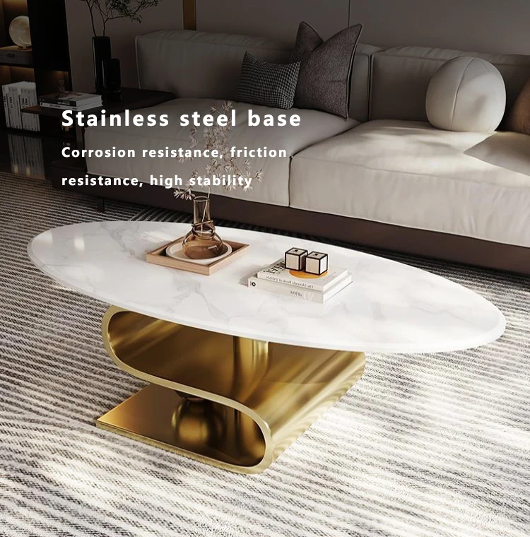 Luxury Sintered Stone/marble Coffee Table Set for Living Room