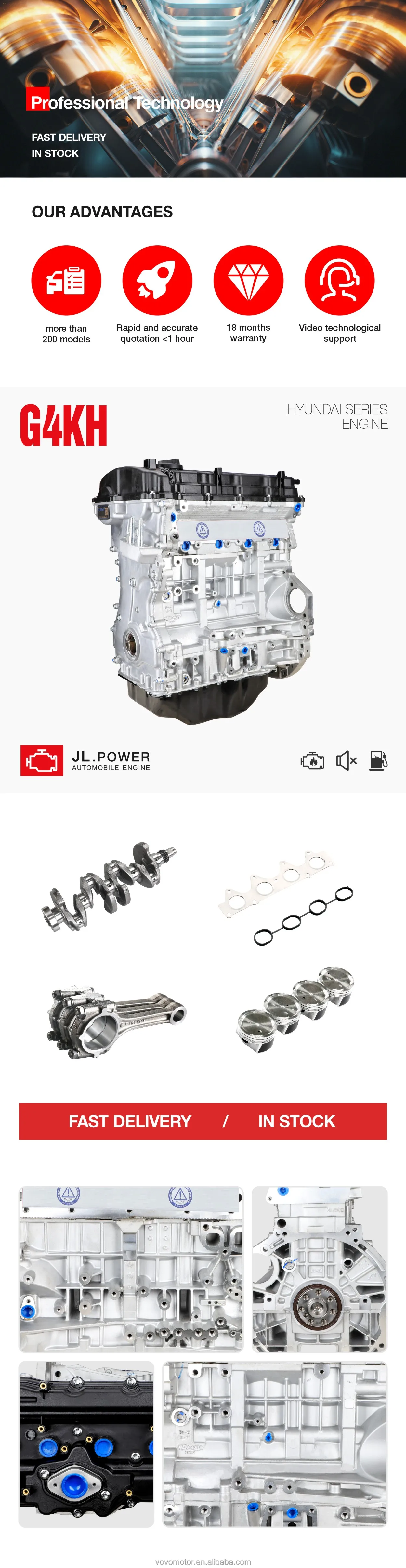 Auto Engine Assembly Motor G4kh For Hyundai Santafe Petrol Engine - Buy ...