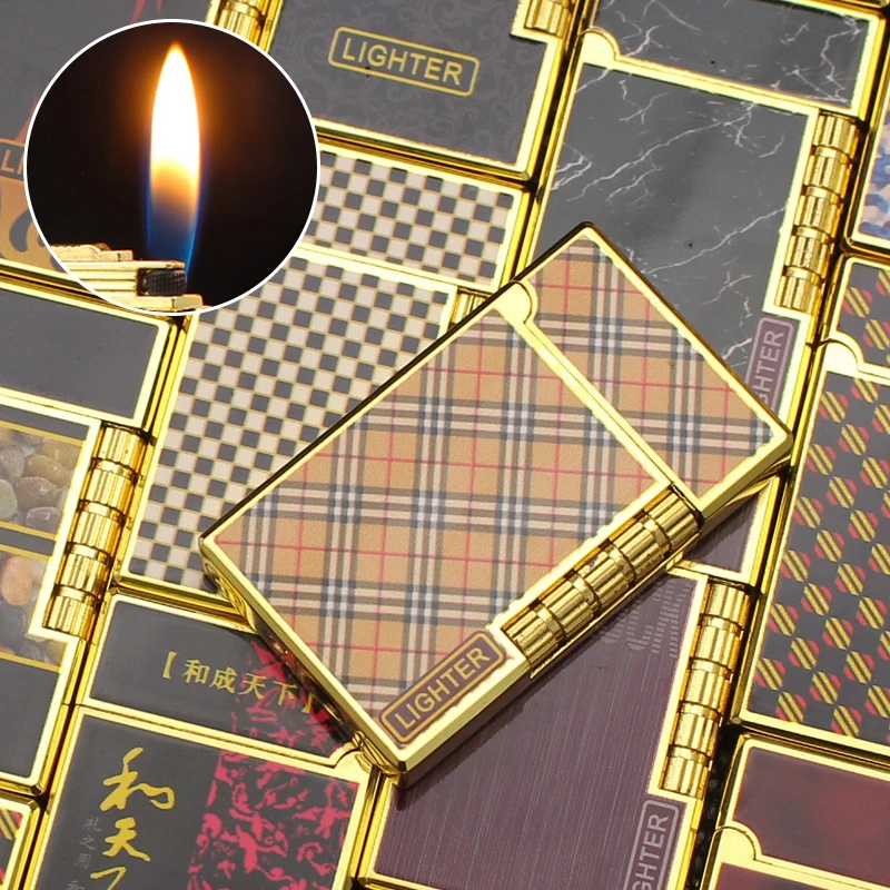 FJ6620 Side Sliding Grinding Wheel Lighter Metal Open Flame Inflatable ...