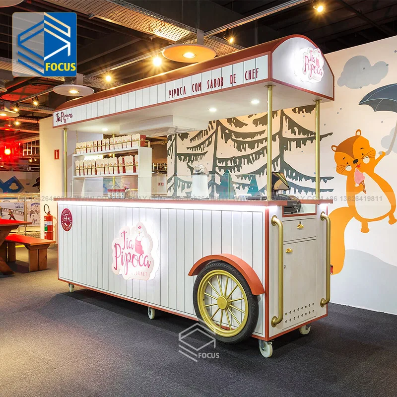 Modern Design Shopping Mall Retail Display Cart Fast Food Counter ...
