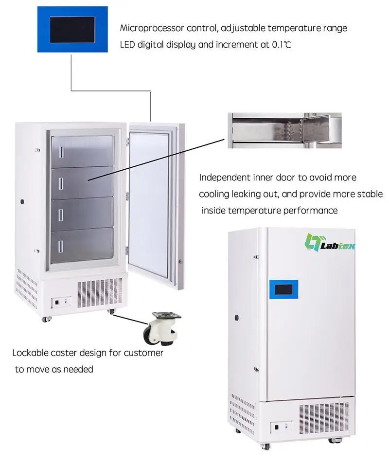 Labtex Double Door Refrigerator 2-8c Laboratory Lab Refrigerator 88l ...