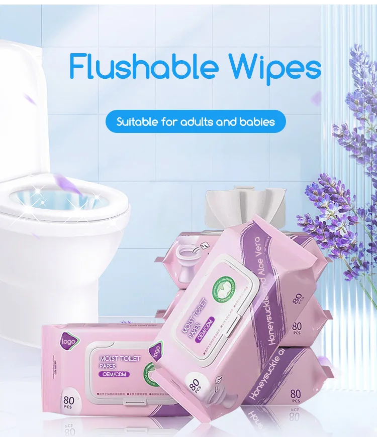 40pcs/60pcs Wet Toilet Paper Flushable Pouch Wet Wipes Eco Friendly Wet ...