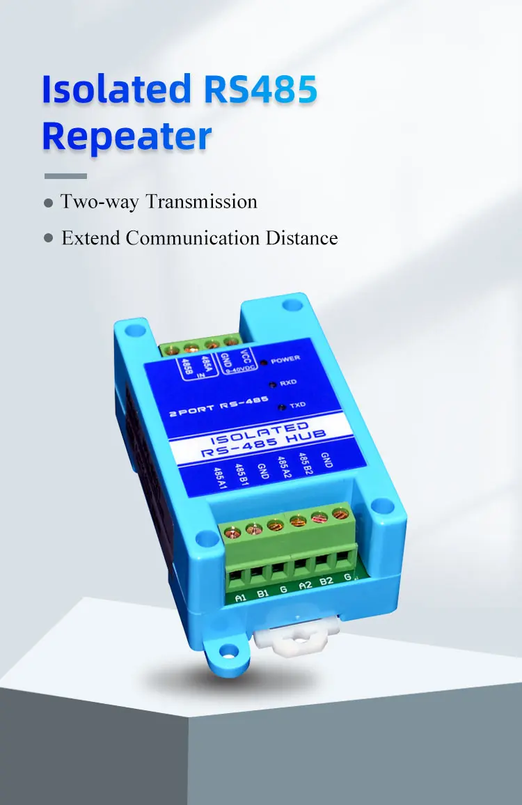 Isolated RS485 Modbus Repeater - Extend Signal Distance