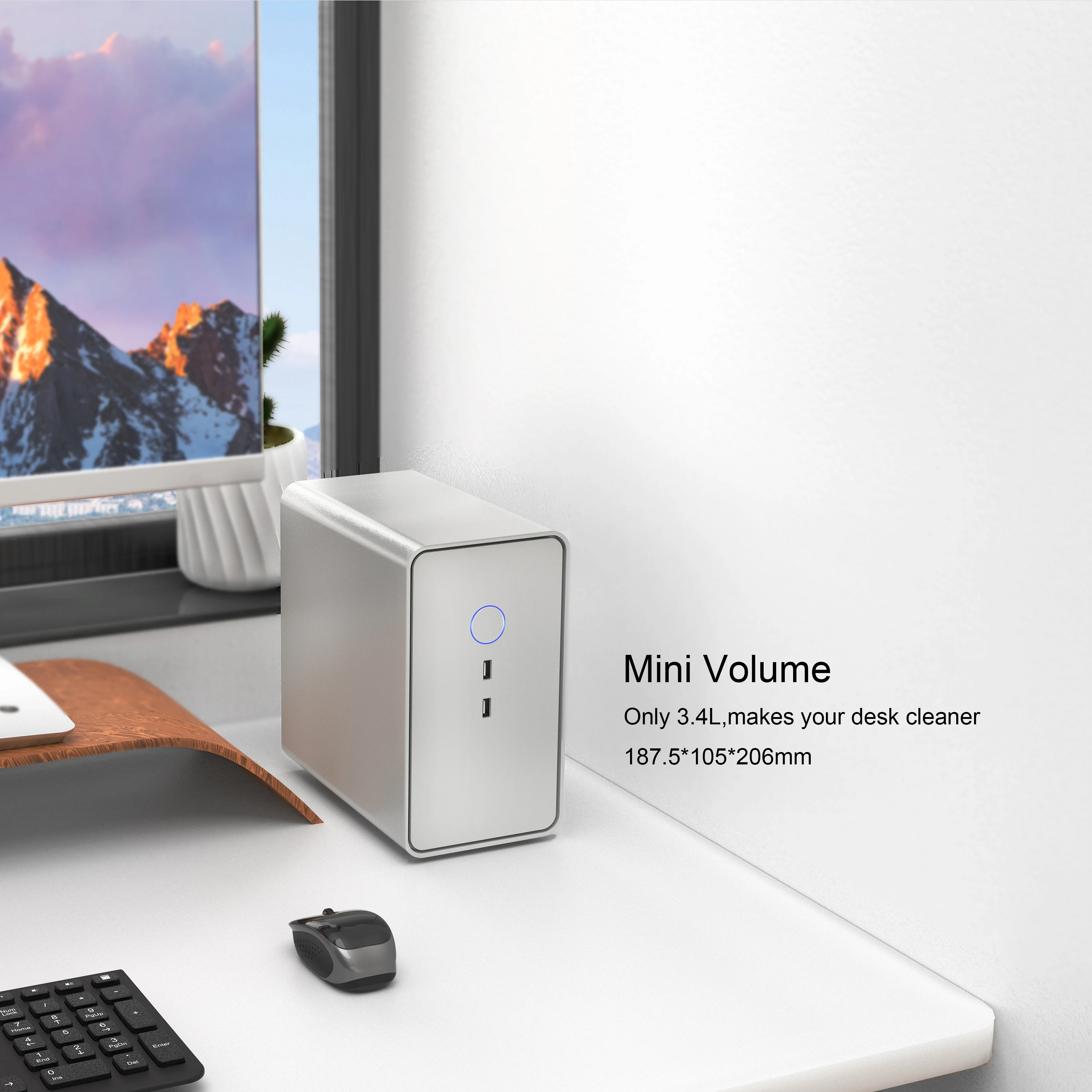 Office Mini Desktop Pc Case I3 I5 I7 Desktop10th 11th 12th Gen Mini ...