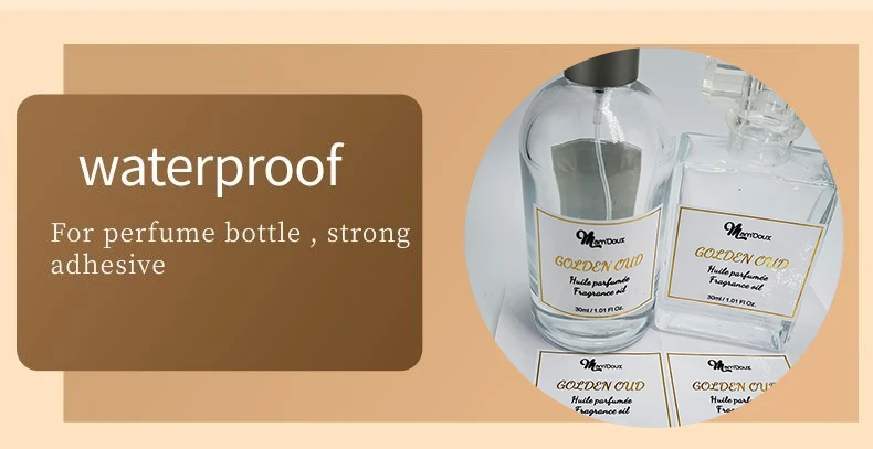 Custom Glossy Perfume Label Customization With Eco-friendly Material ...