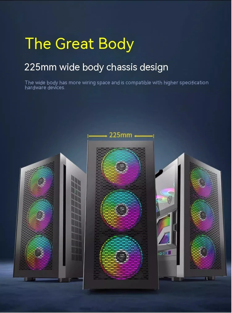 Desktop Vertical Graphics Card Eatx Full Tower 360 Water Cooled Big ...