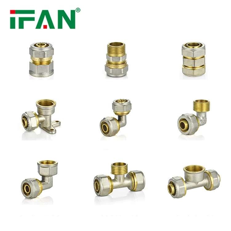 Ifan Factory Manufacturer Multilayer Pex Pipe Fittings Elbow Tee Plumbing Pex Fitting Brass ...
