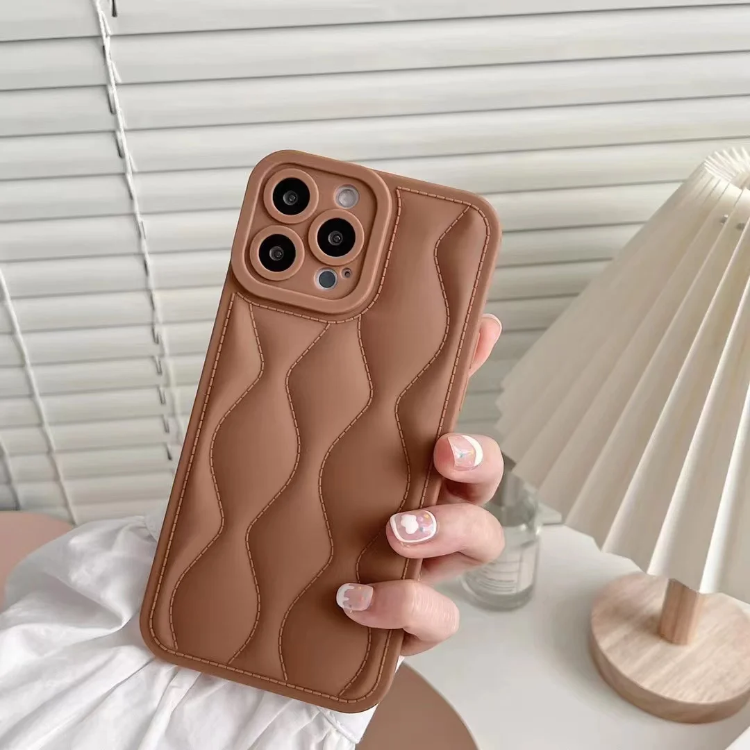 Mobile Phone&accessories Klein Blue Down Jacket Cover Jelly Puffy Phone ...