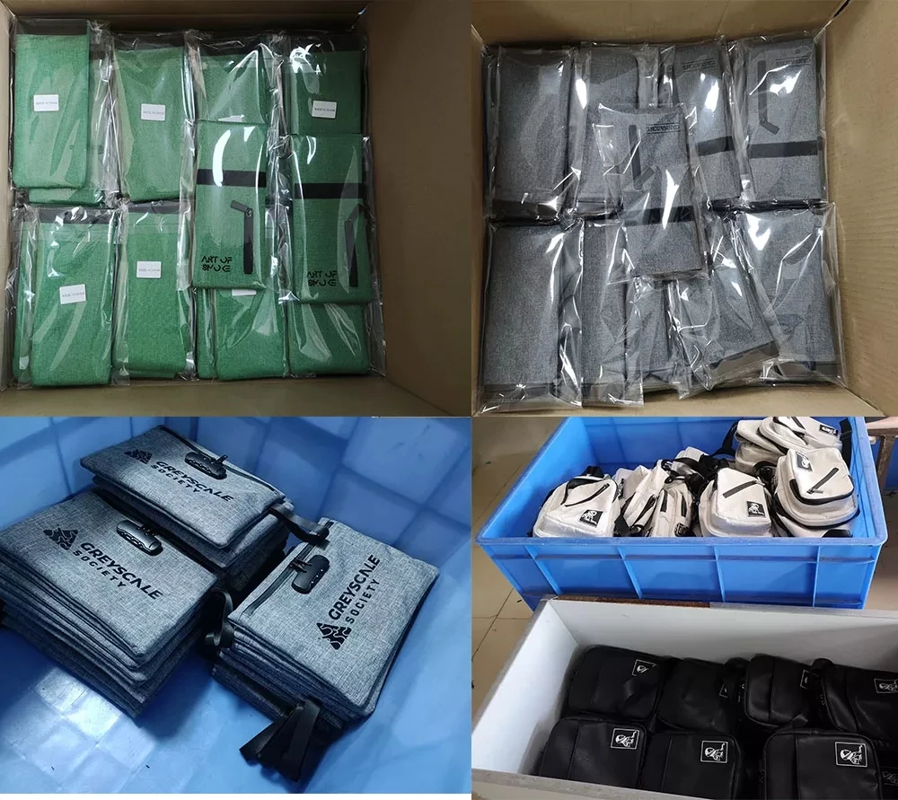 Custom Logo Travel Anti Theft Carbon Lined Stash Odor Proof Smell Proof ...