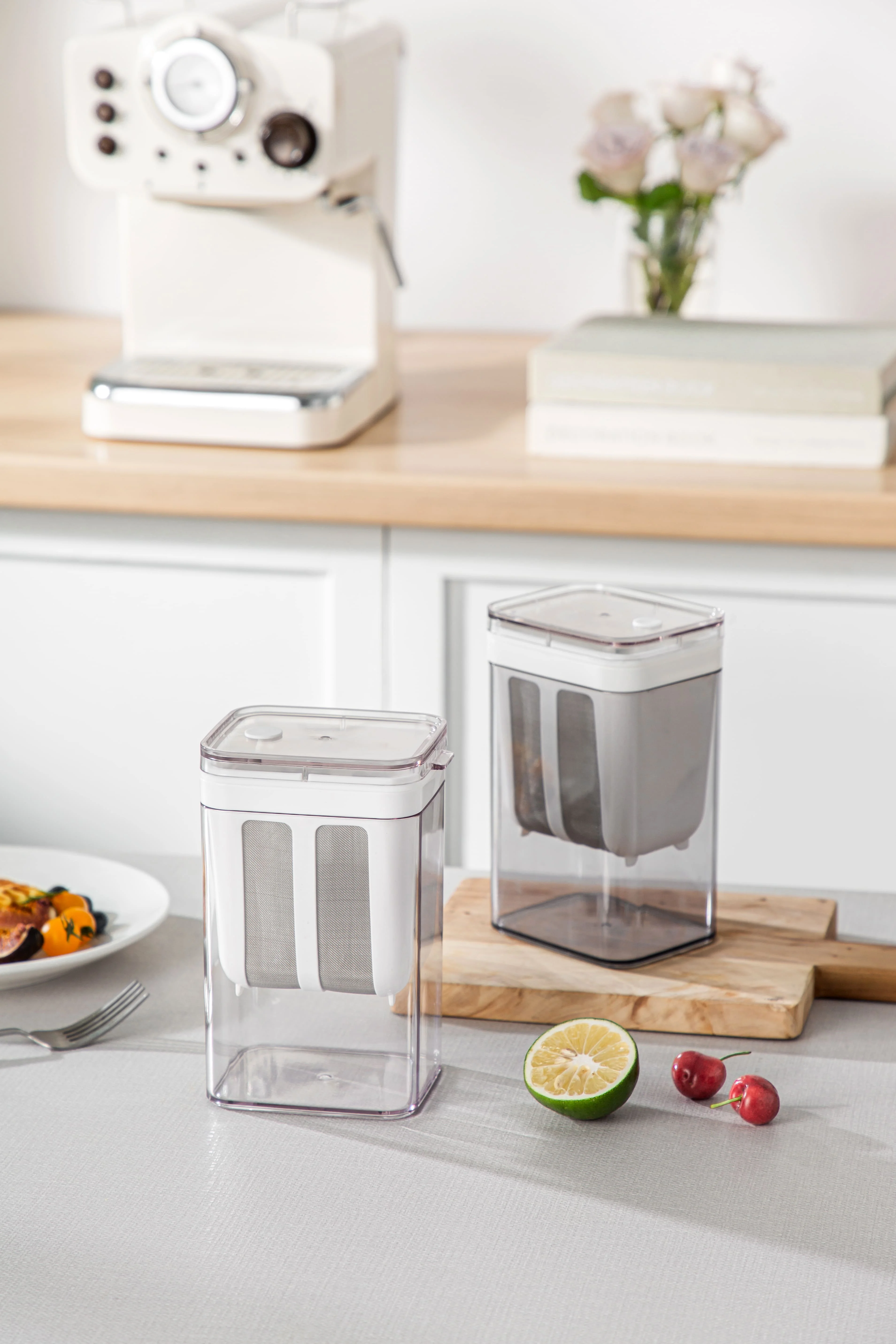 Stainless Steel 304 PET Plastic Freezer Safe Square Yogurt Filter Food ...