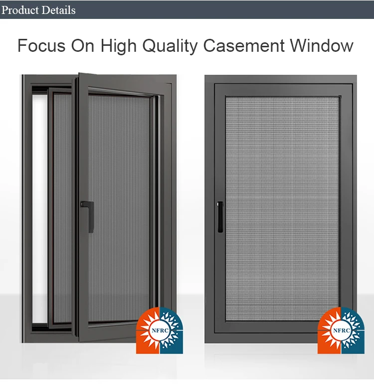 Villa House Horizontal Outward Opening Safety Hurricane Proof Aluminium ...