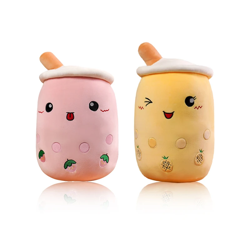 Custom Soft 15-70cm Bubble Tea Plush Toy Boba Tea Plush Bubble Milk Tea ...