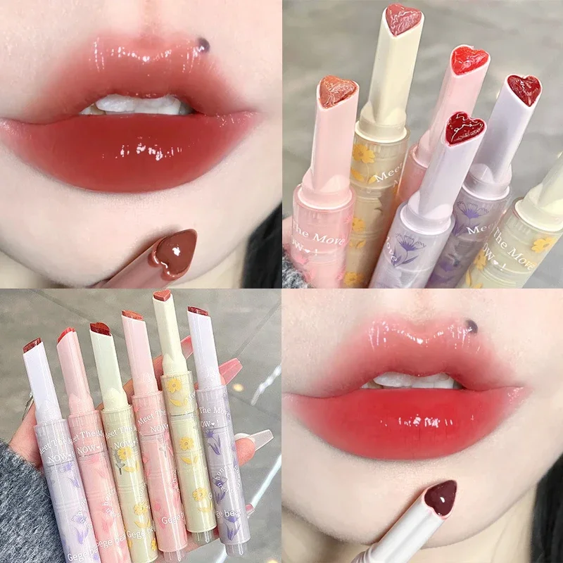 Custom Make Up Glaze Love Heart Shape Solid Makeup Lipstick Pen Lips ...