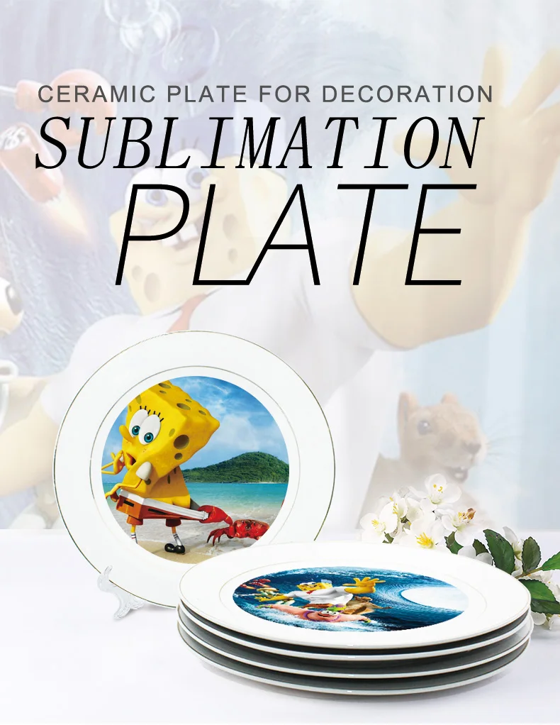 Maikesub Custom 10 Inch Sublimation Blank Ceramic Plate Porcelain ...