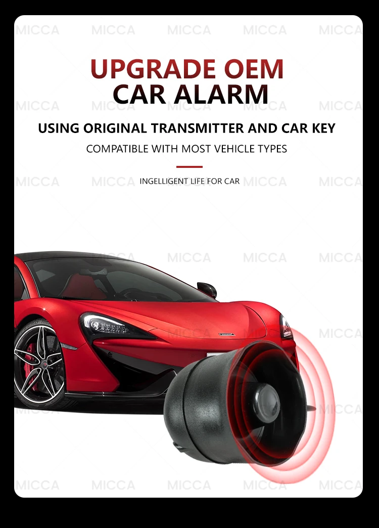 Micca Upgrade Car Alarm System Using Transmitter Remote Control Alarm ...