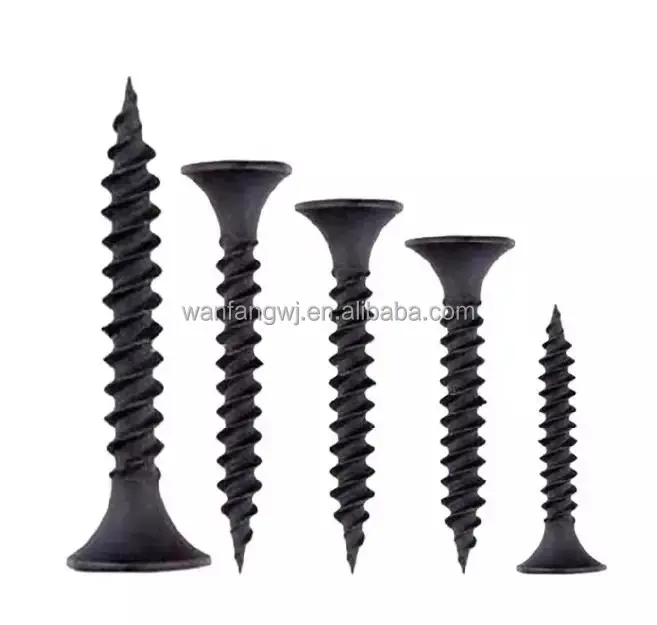 Black Self Tapping Screws Fine Thread Screws Drywall Plasterboard Wood ...