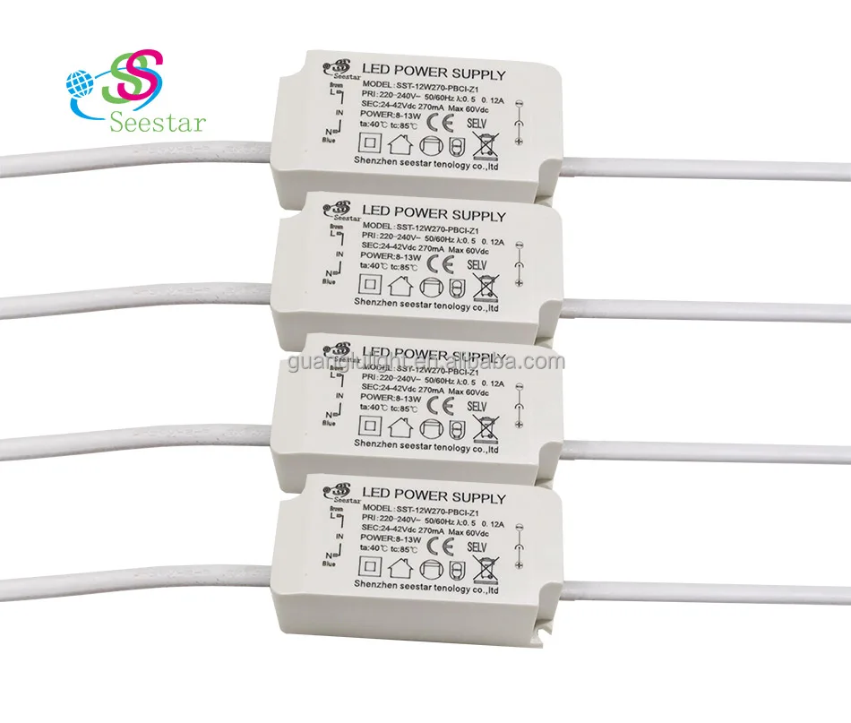 Seestar Ip42 Constant Current Low Pf Isolated Ac220-240v Dc24-42v 270ma 7w 8w 9w 10w 11w 12w Led ...