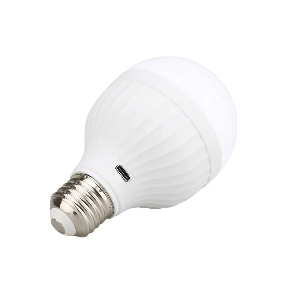 7W USB C Rechargeable LED Light Bulb with Remote Control