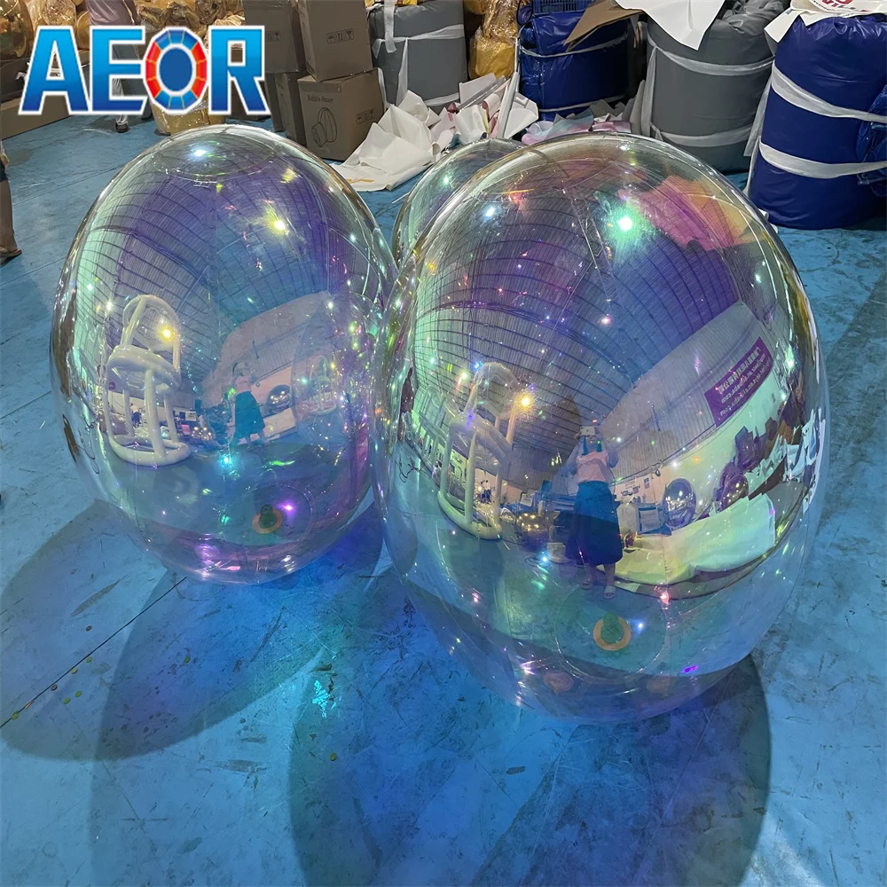 PVC Inflatable Balloon Mirror Ball Decoration Custom Size & Gold Color ...