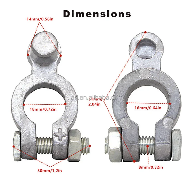 New Battery Terminal with Small Pure Lead Heads for Cars