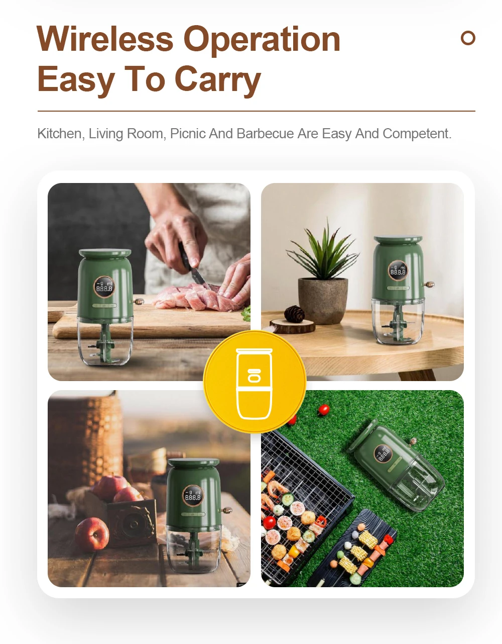 Electric USB Multi-Function Kitchen Chopper Baby Food Fruit Vegetable ...