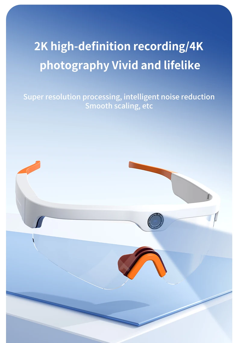 JSJM Lightweight Smart Glasses with Camera - 4K Photo Sunglasses