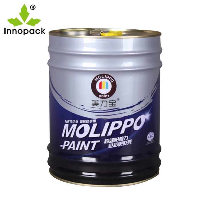 18 Liters Closed Top Round Paint Tin Can Metal Paint Bucket Metal ...