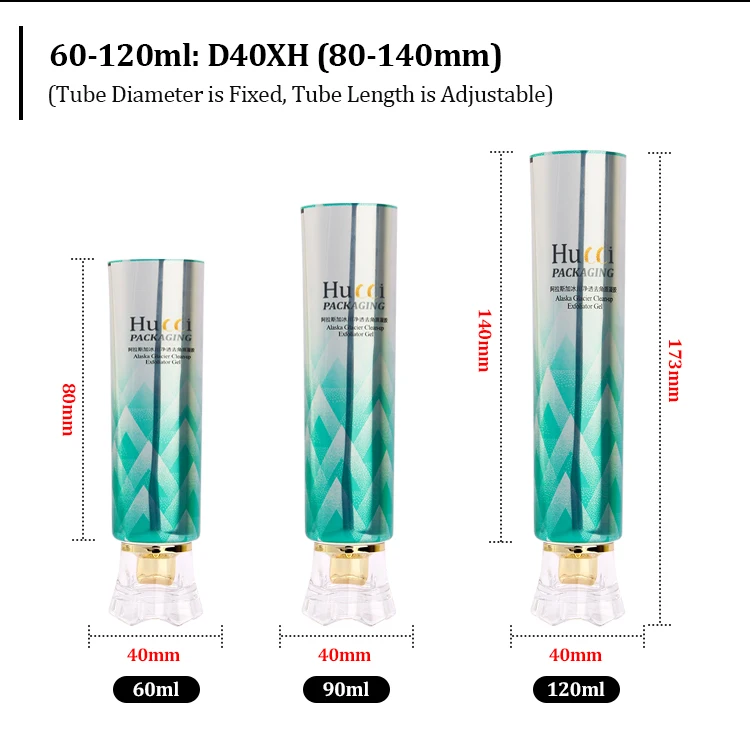 60g 100ml 120g Cosmetic Plastic Aluminum Laminated ABL Tube Packaging ...