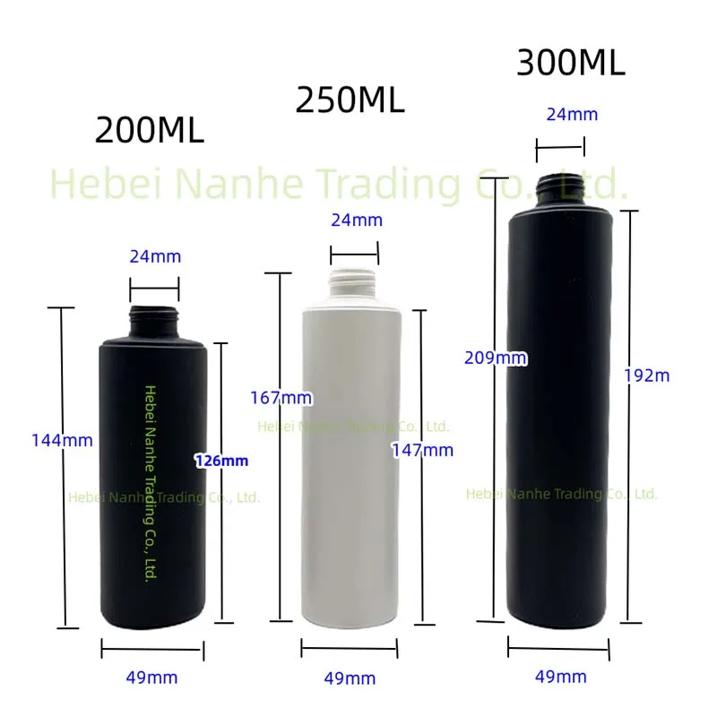 Empty Plastic Shampoo Bottles - Nanhe 200ml, 250ml, 300ml