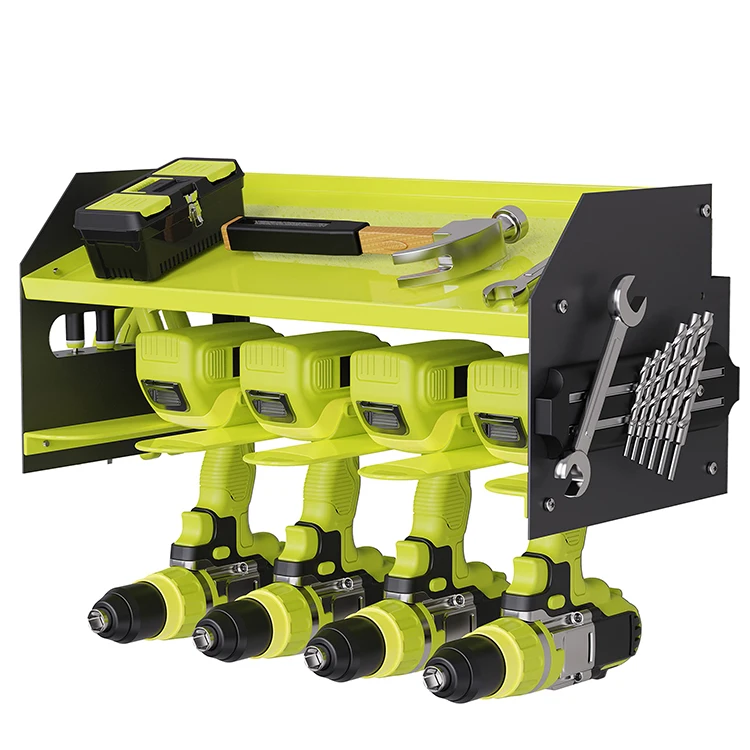 Jh-mech Drill Storage Rack - Customized 3 Layers Garage Organizer