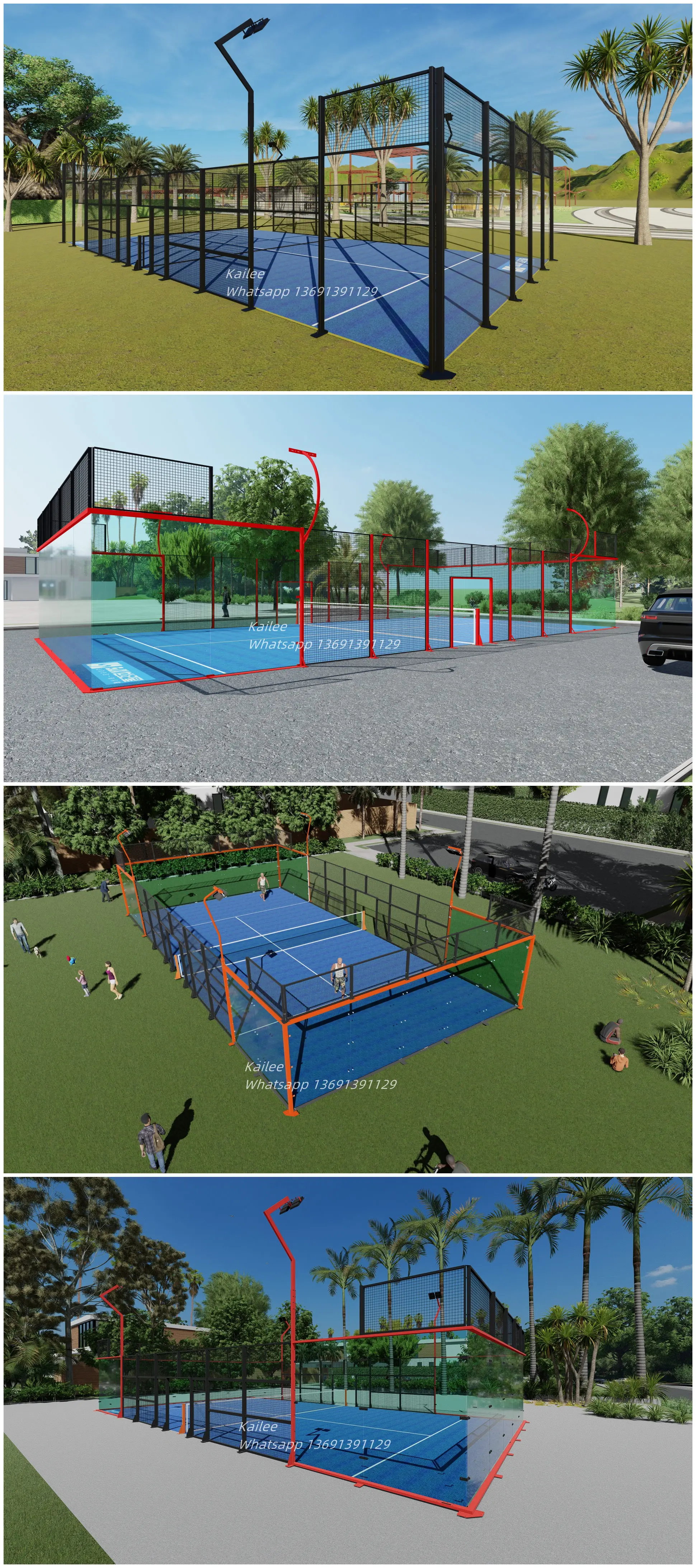 Factory Supplier Padel Tennis Court Paddle Stadium Cancha De Pdel Badil ...