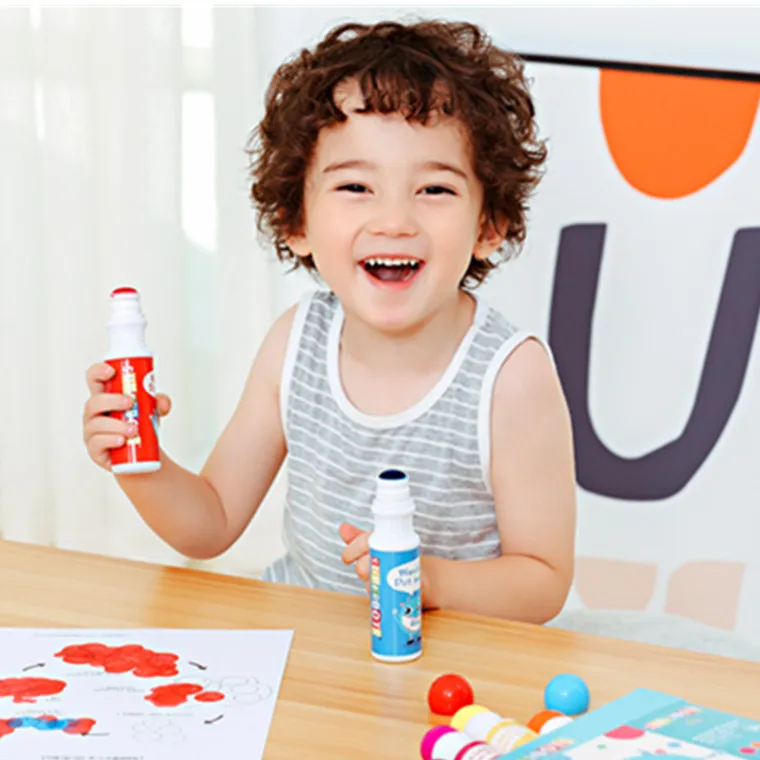 Hot Sale 3 Colors Super Dots Washable No Mess Kids Markers