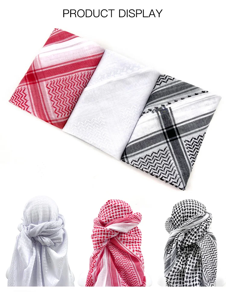 Wholesale Premium Arabic Men Keffiyeh Head Scarf Shemagh