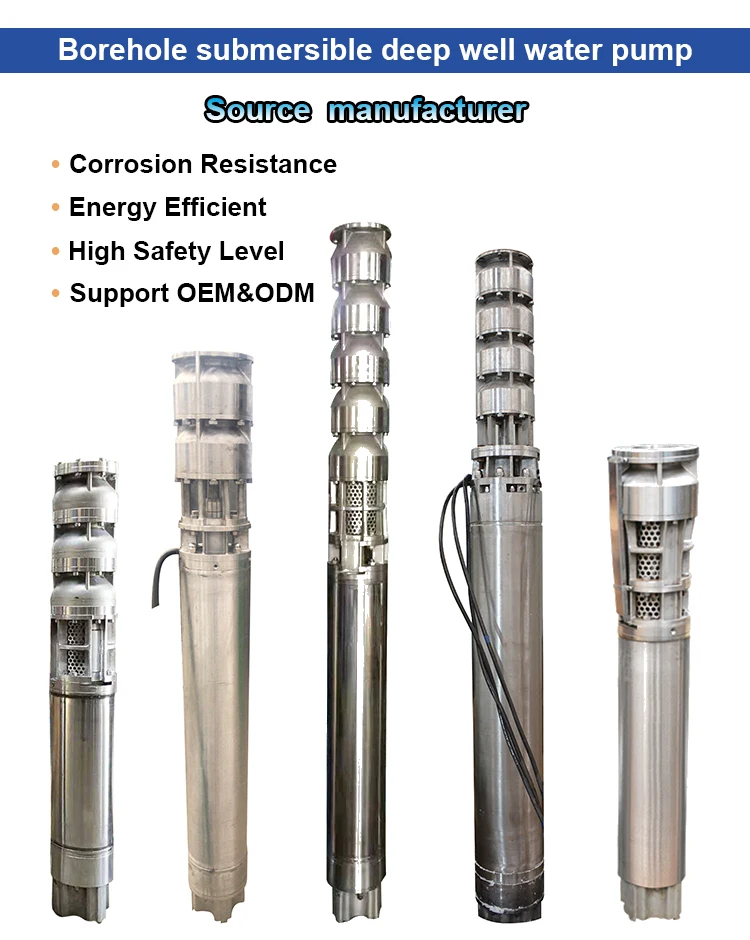 High Pressure Cast Iron 200m Head Deep Well Borehole Water Pump Water ...