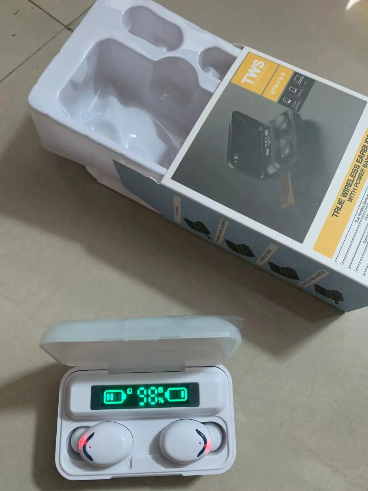 Factory Wholesale Tws F9-5 Earphones 9d Hifi Stereo Waterproof Led ...